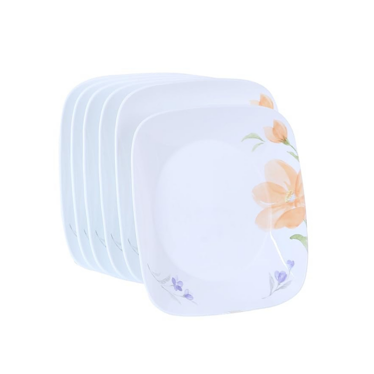 Square Begonia AC , Small Plate Set, 16.5cm, Set of 6 – Home Asia Store